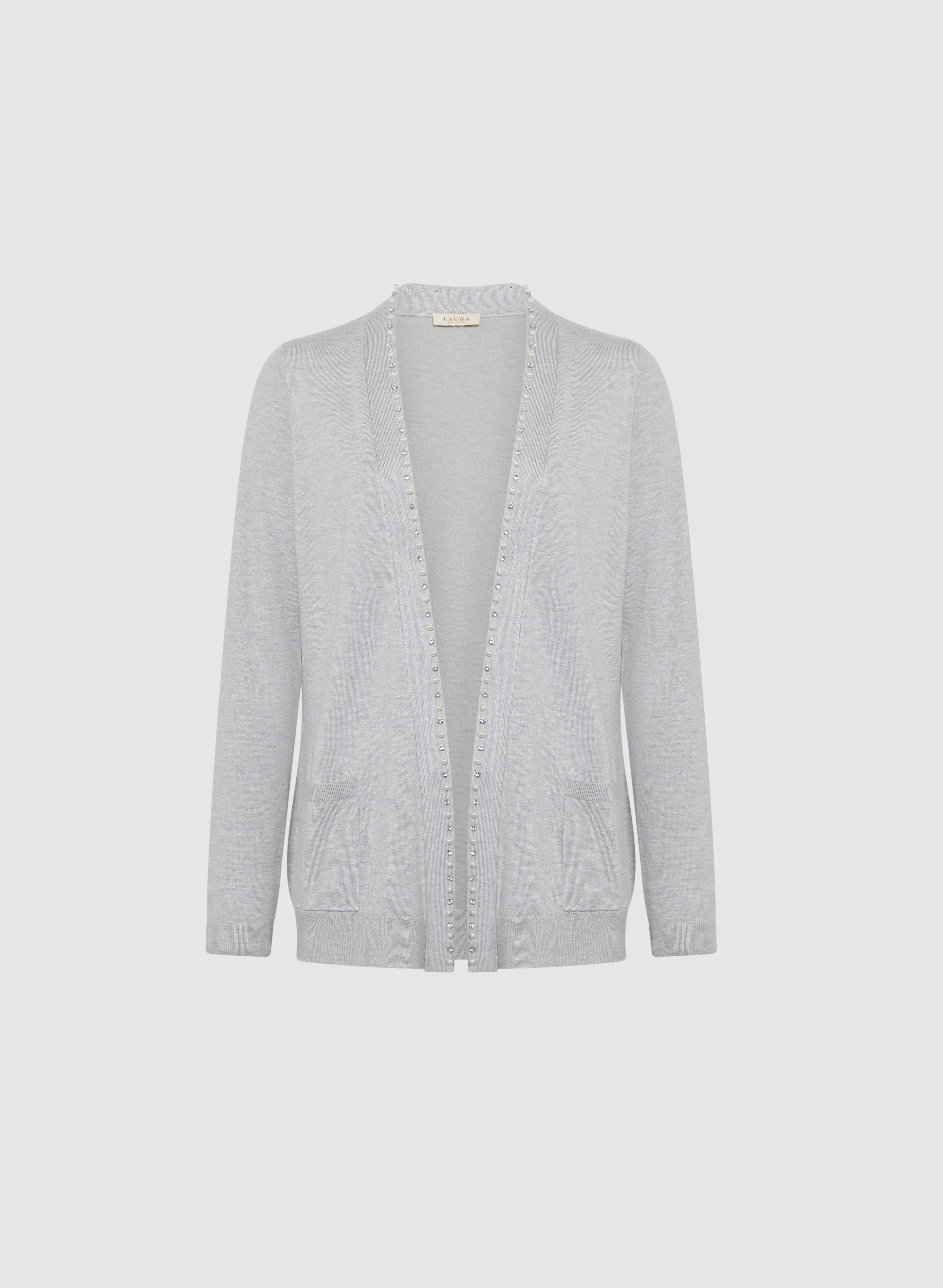 Rhinestone & Pearl Detail Cardigan