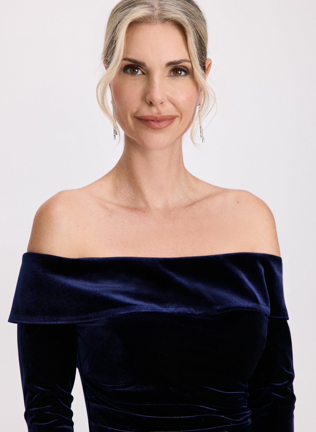 Off-The-Shoulder Velvet Dress