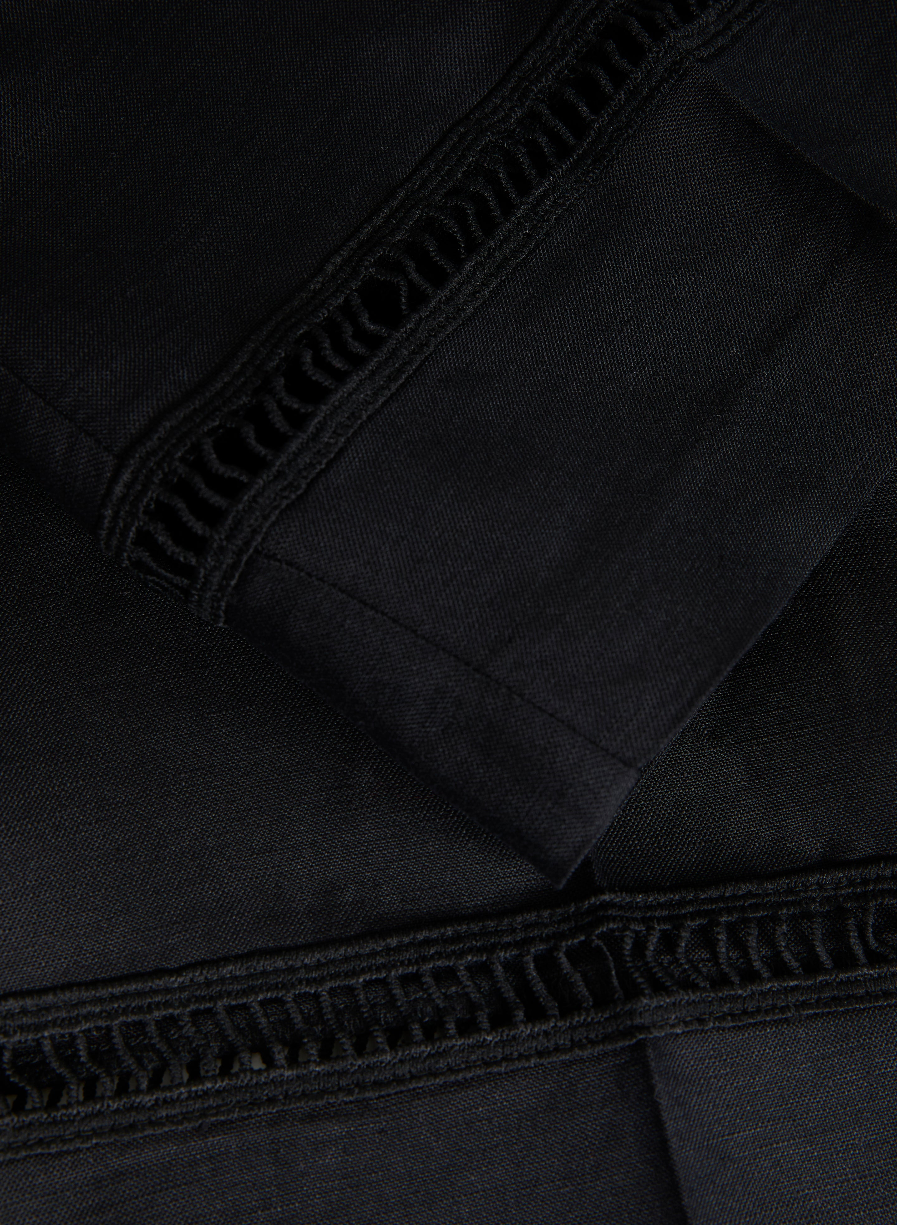 Wide Leg Linen-Blend Capris