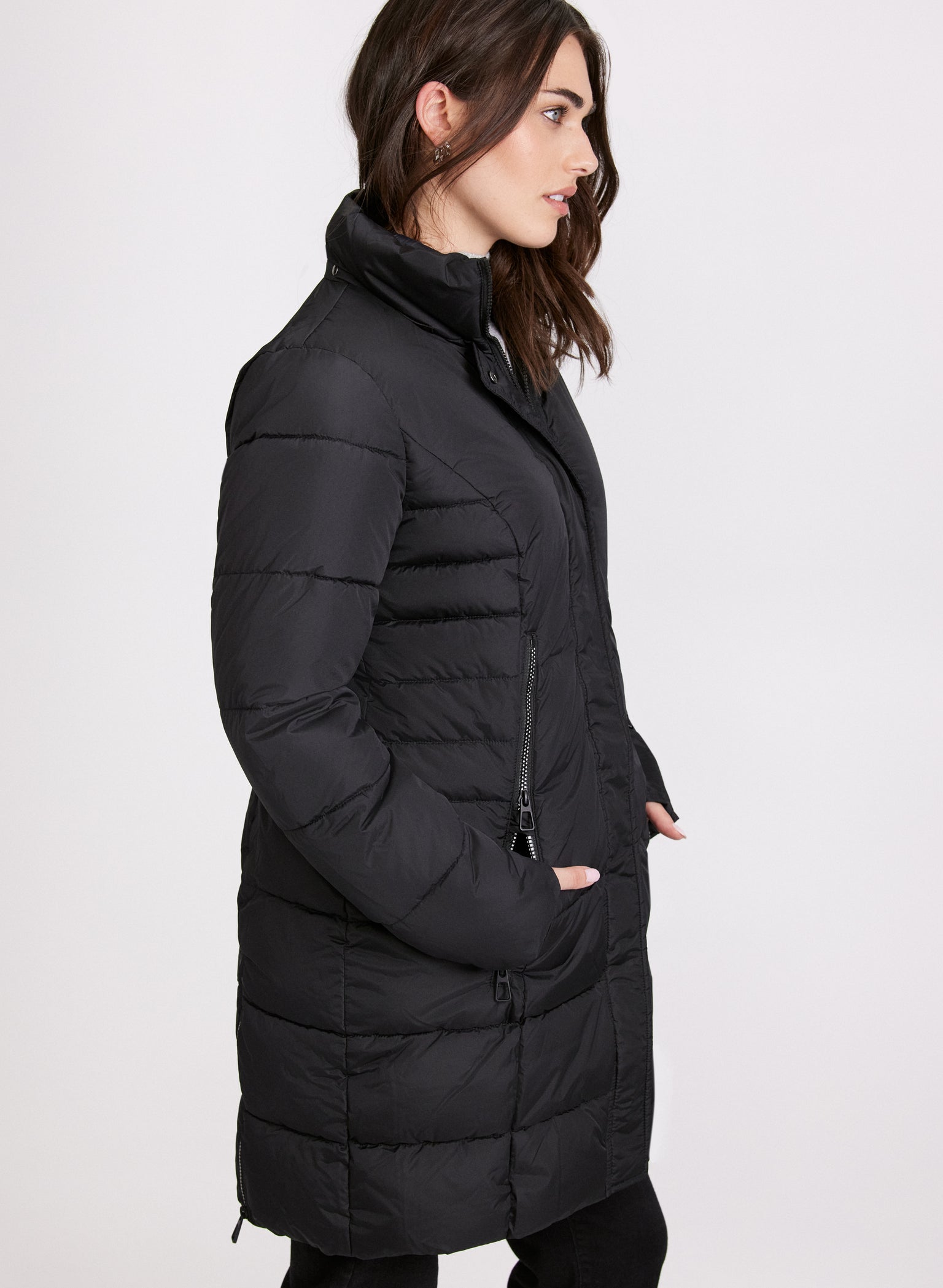 Box Quilt Puffer Coat