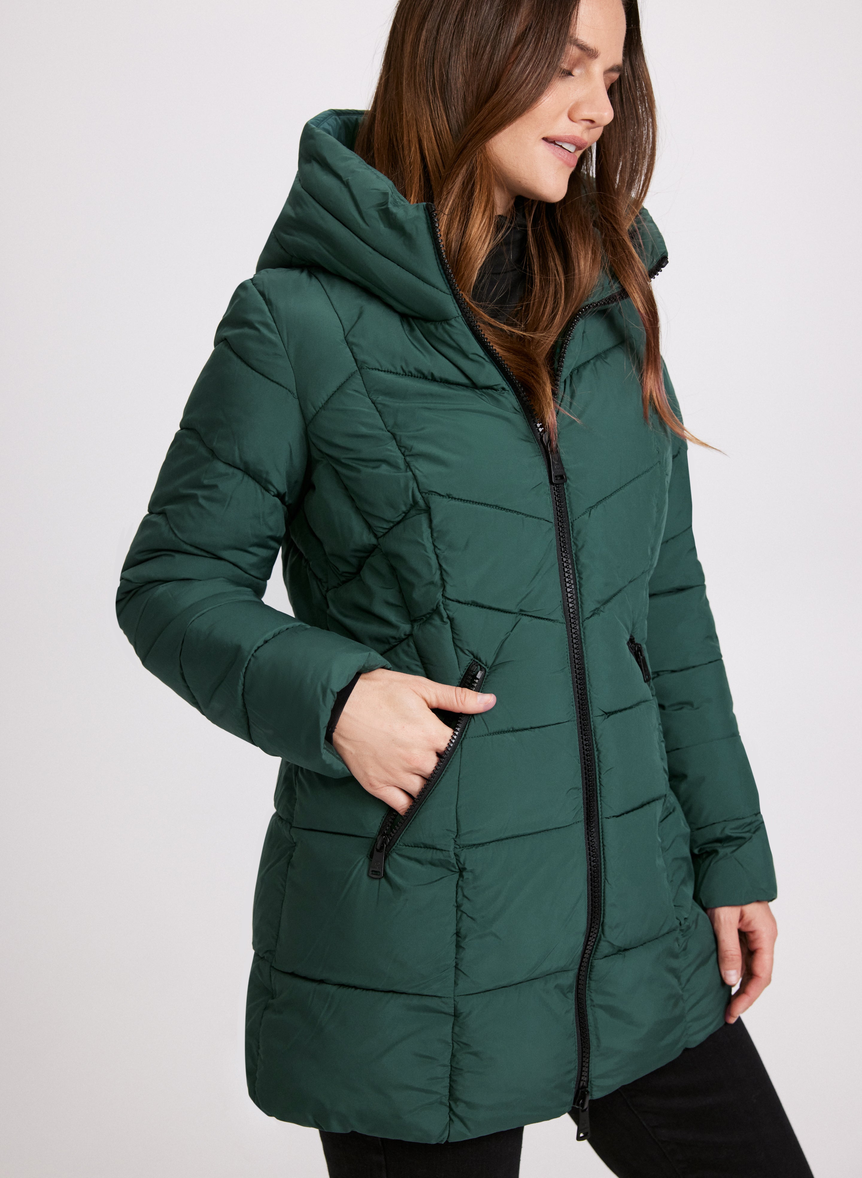 Recycled Material Puffer Coat