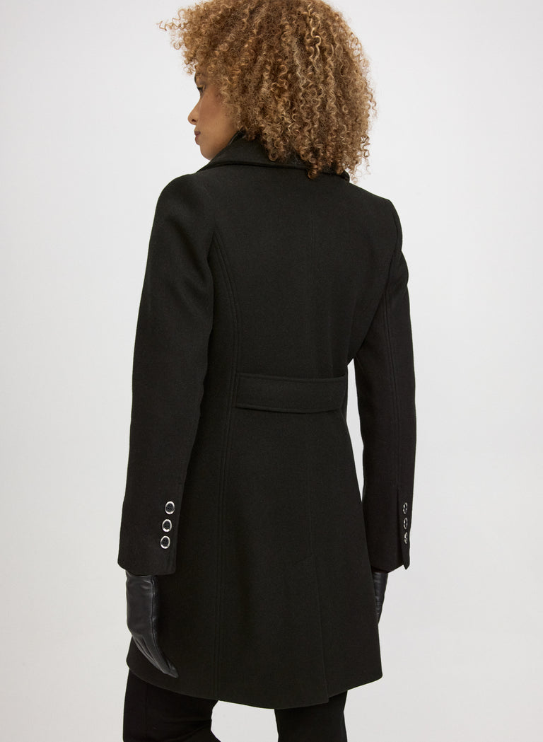 Stretch Wool-Blend Coat