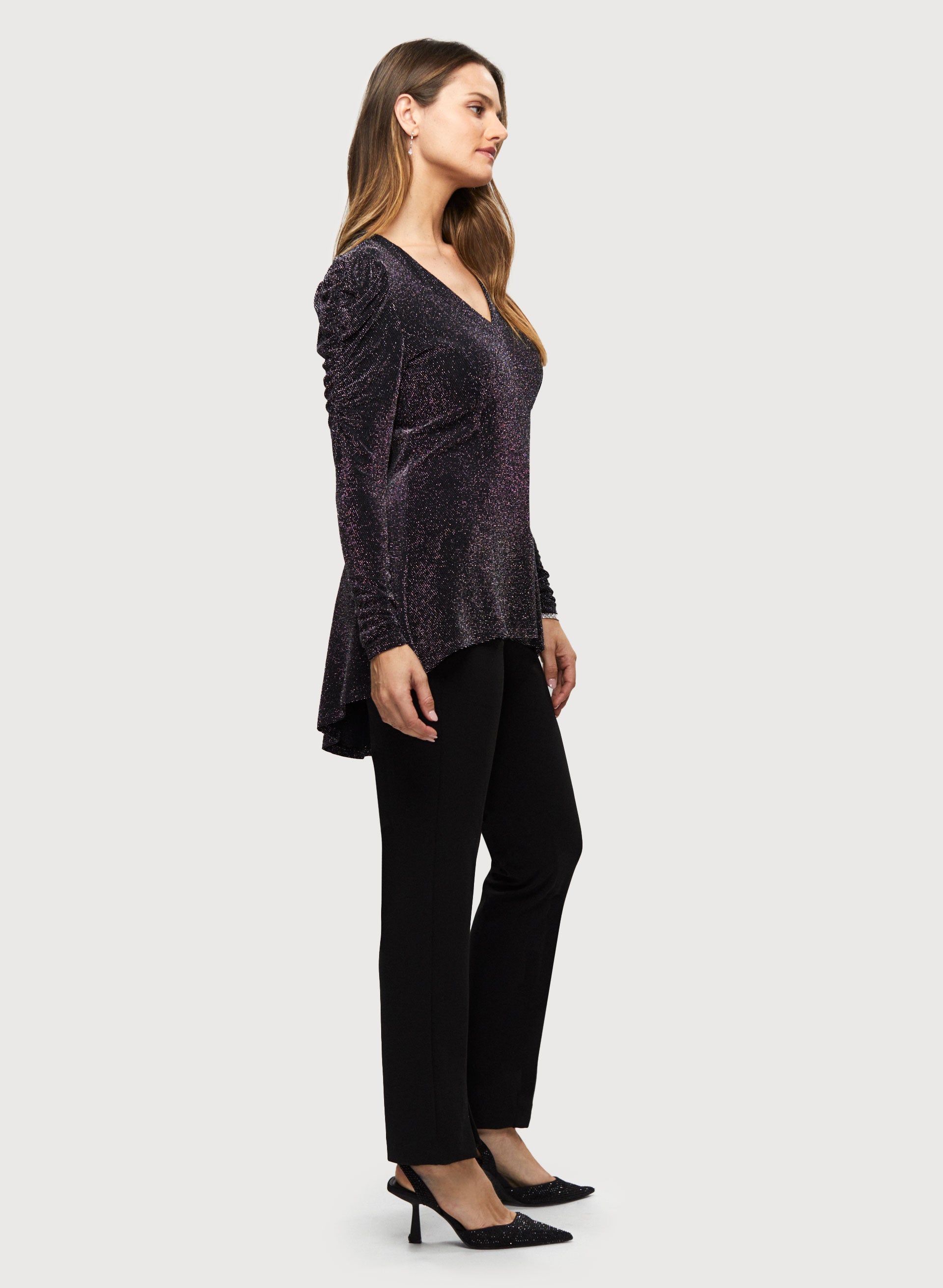 Asymmetric Shimmer Top