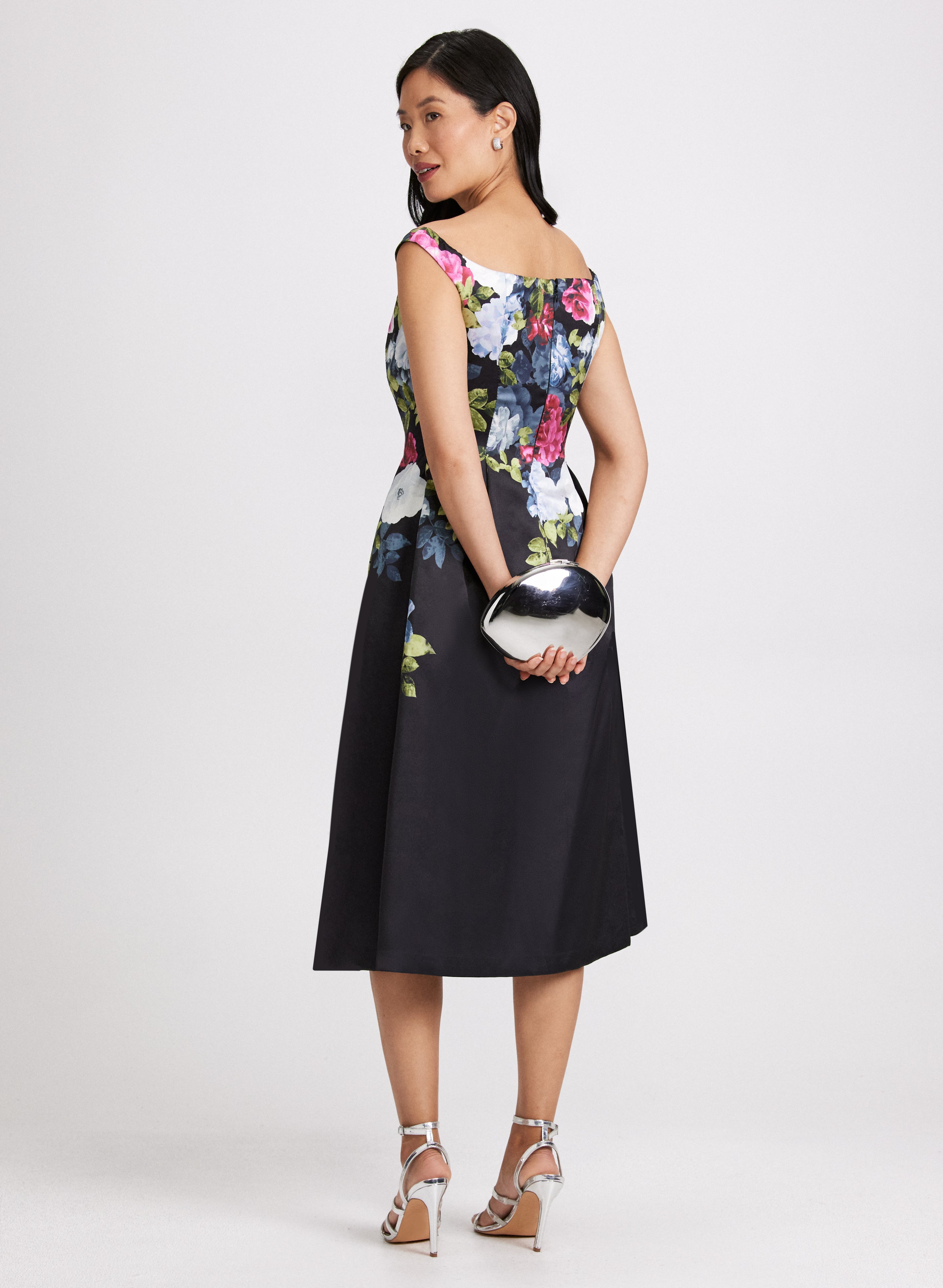 Floral Placement Print Dress