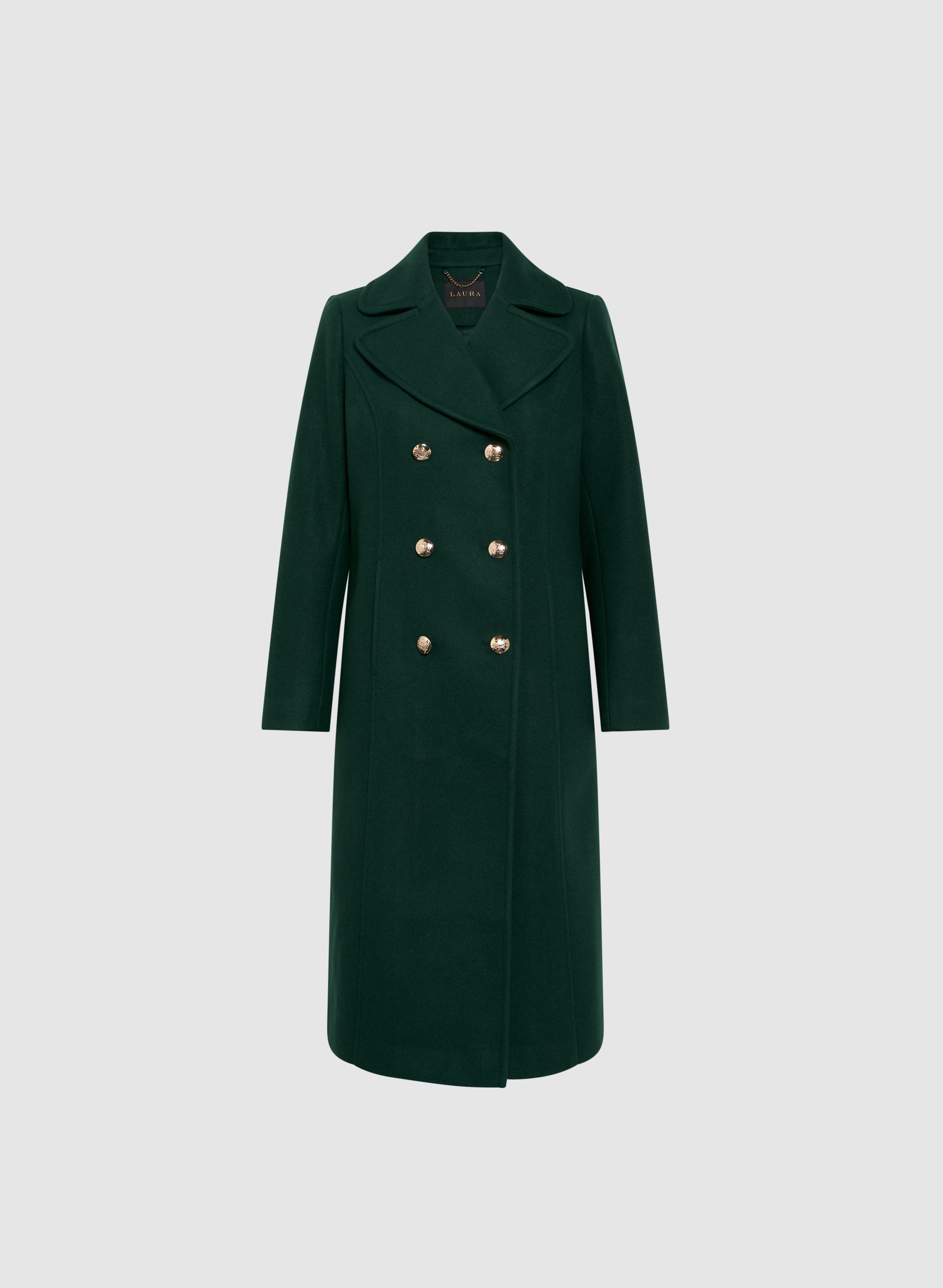 Stretch Wool Blend Coat