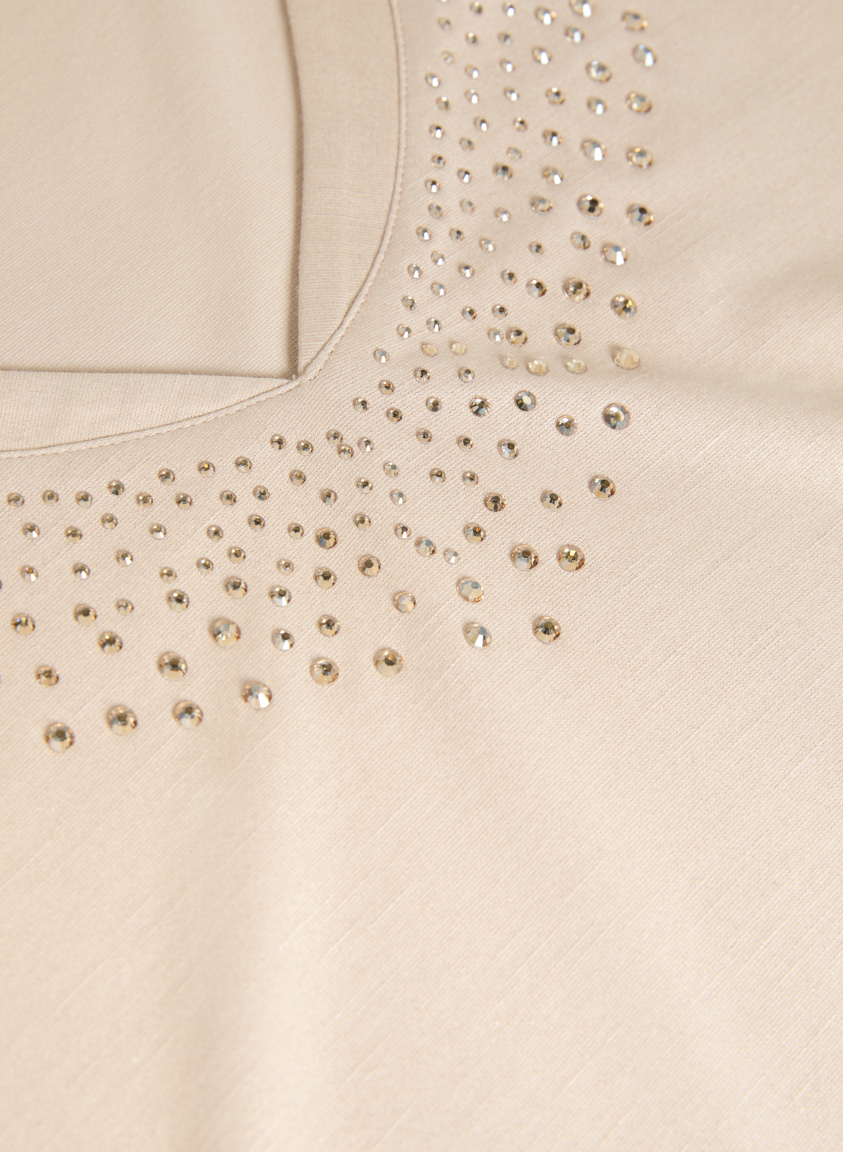 Tonal Rhinestone Embellished T-Shirt
