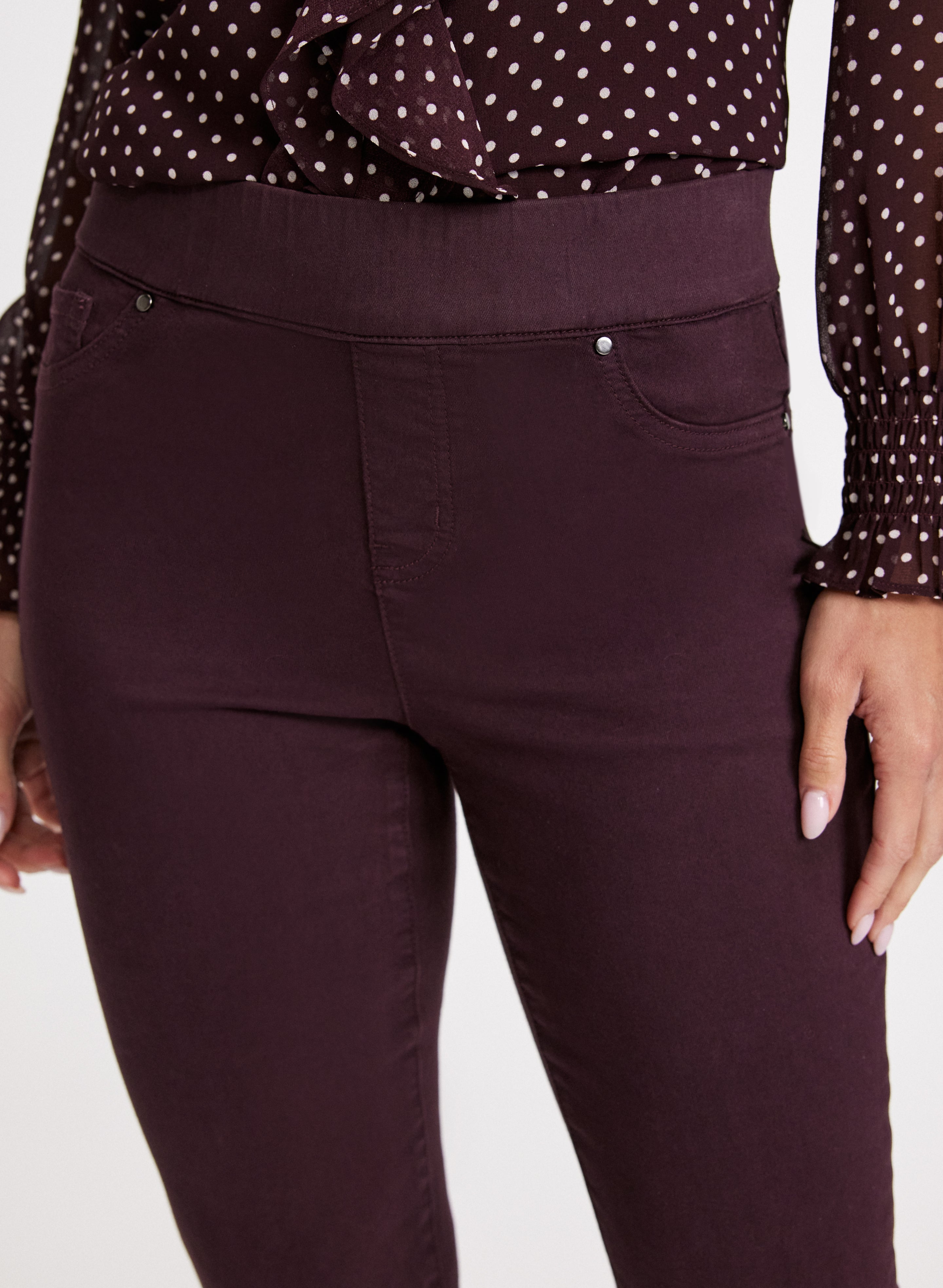 Pull-On Straight Leg Jeans