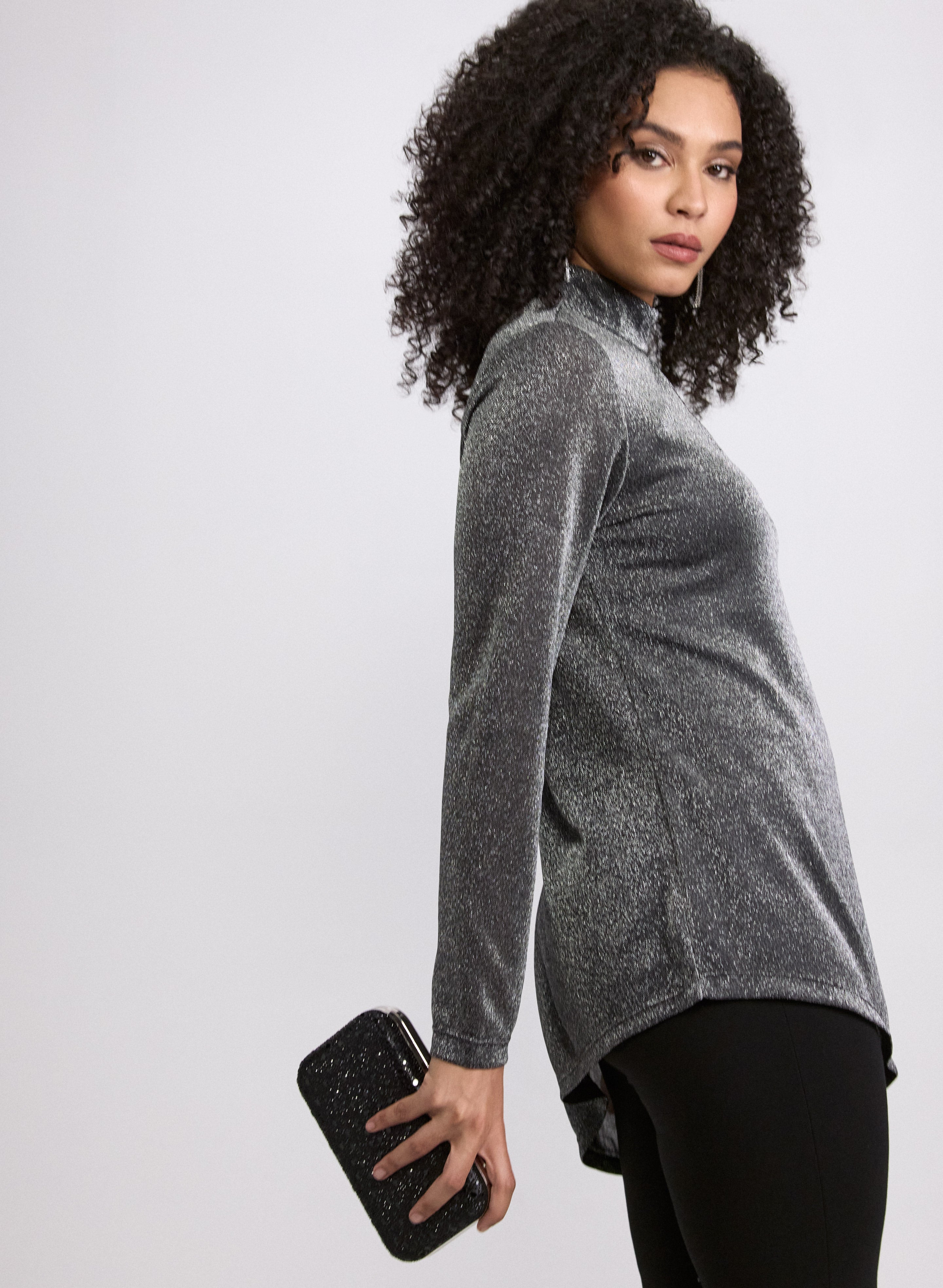 Metallic Asymmetrical Tunic