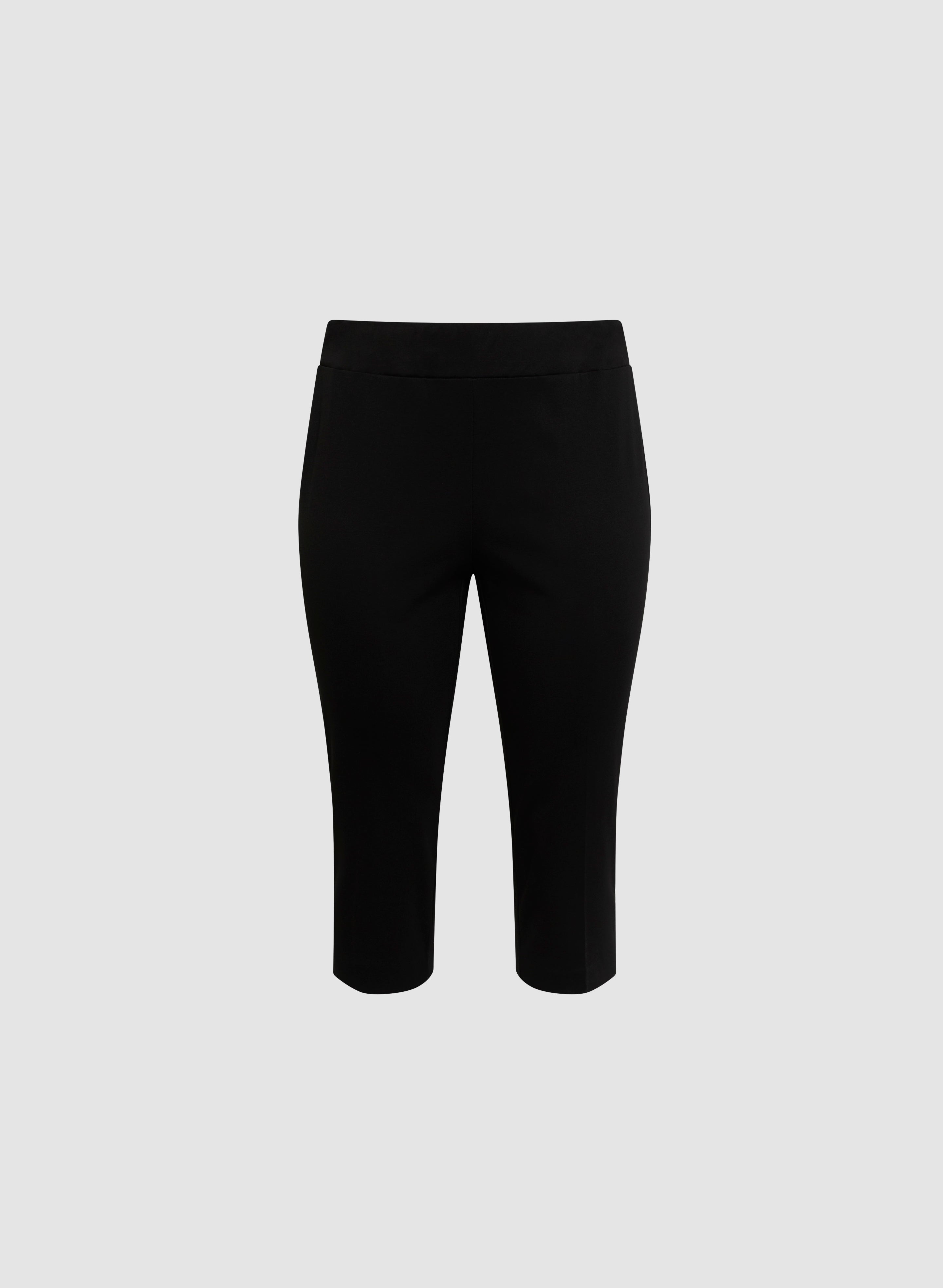 Slit Detail Straight Leg Capris