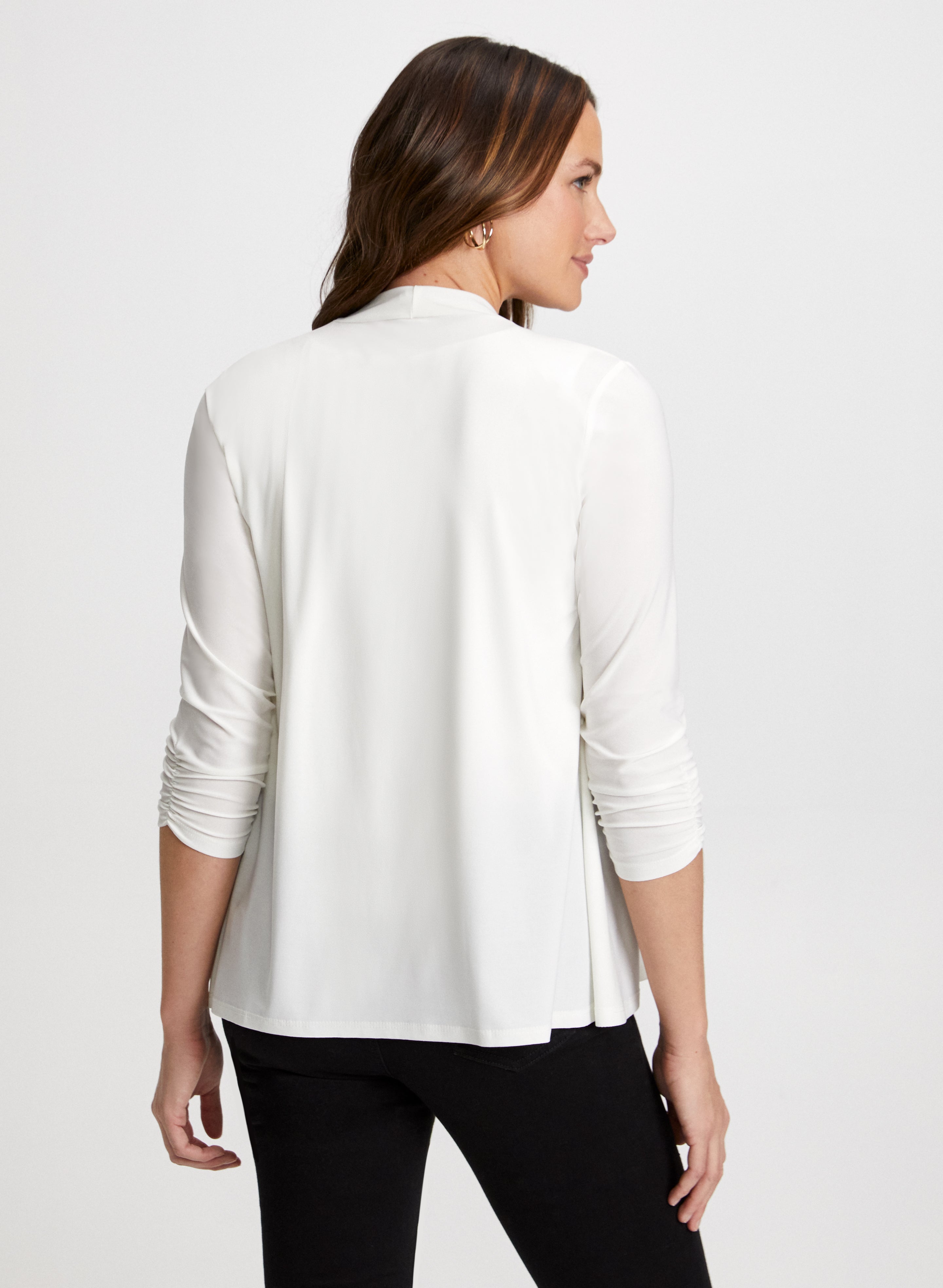 Asymmetric Open Front Cardigan