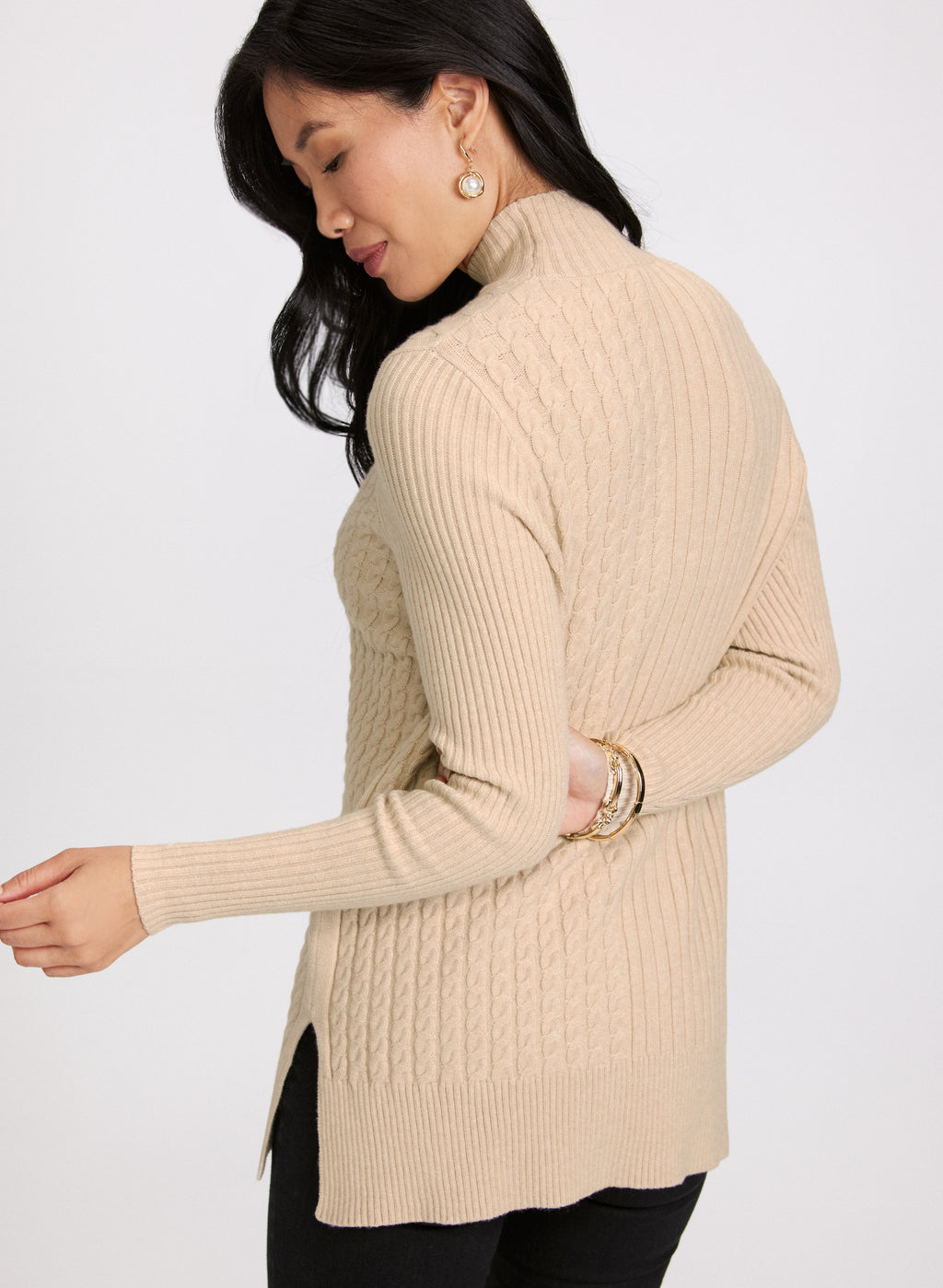 Cable & Rib Knit Sweater