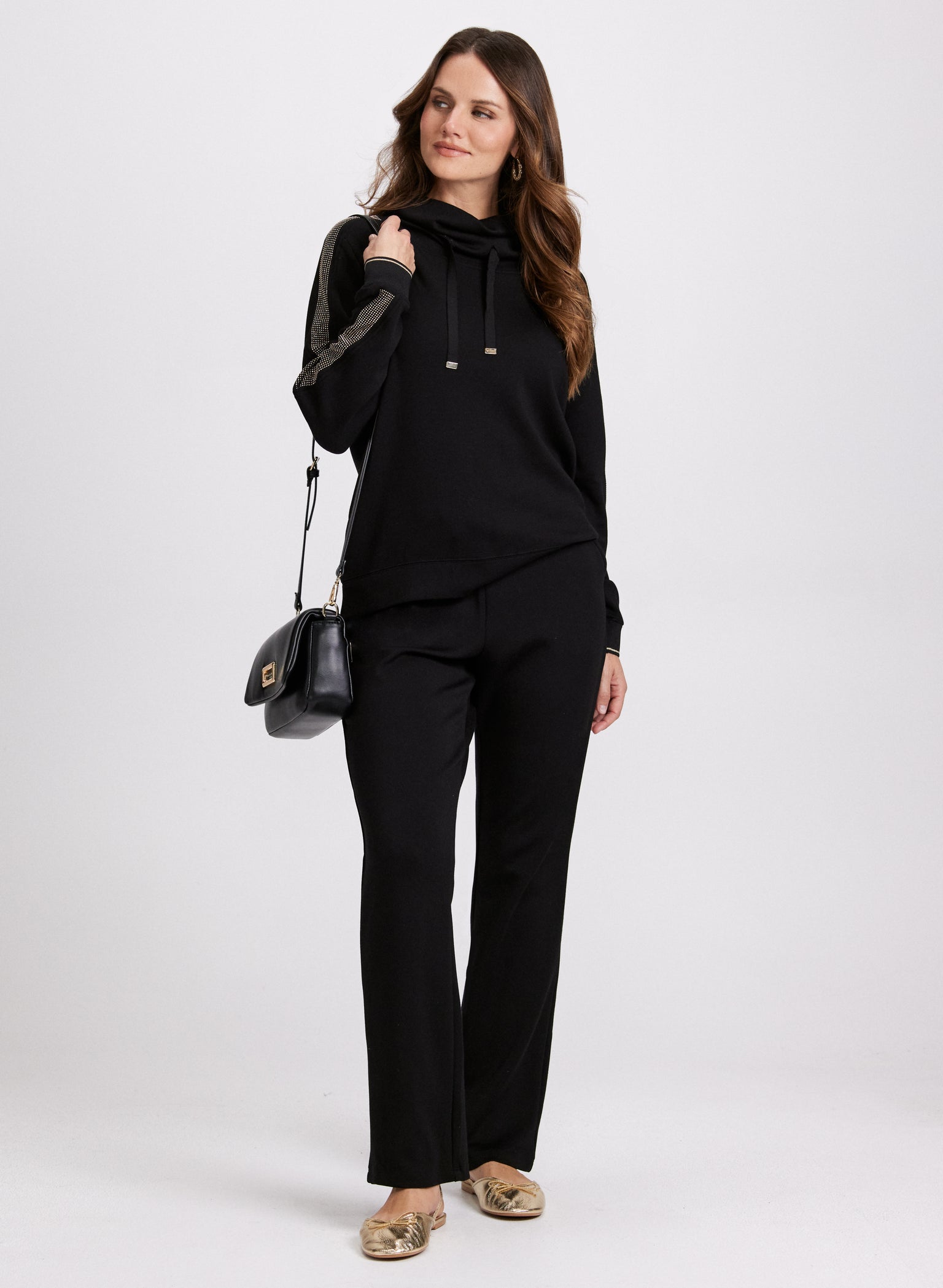 Raised Cowl Neck Top