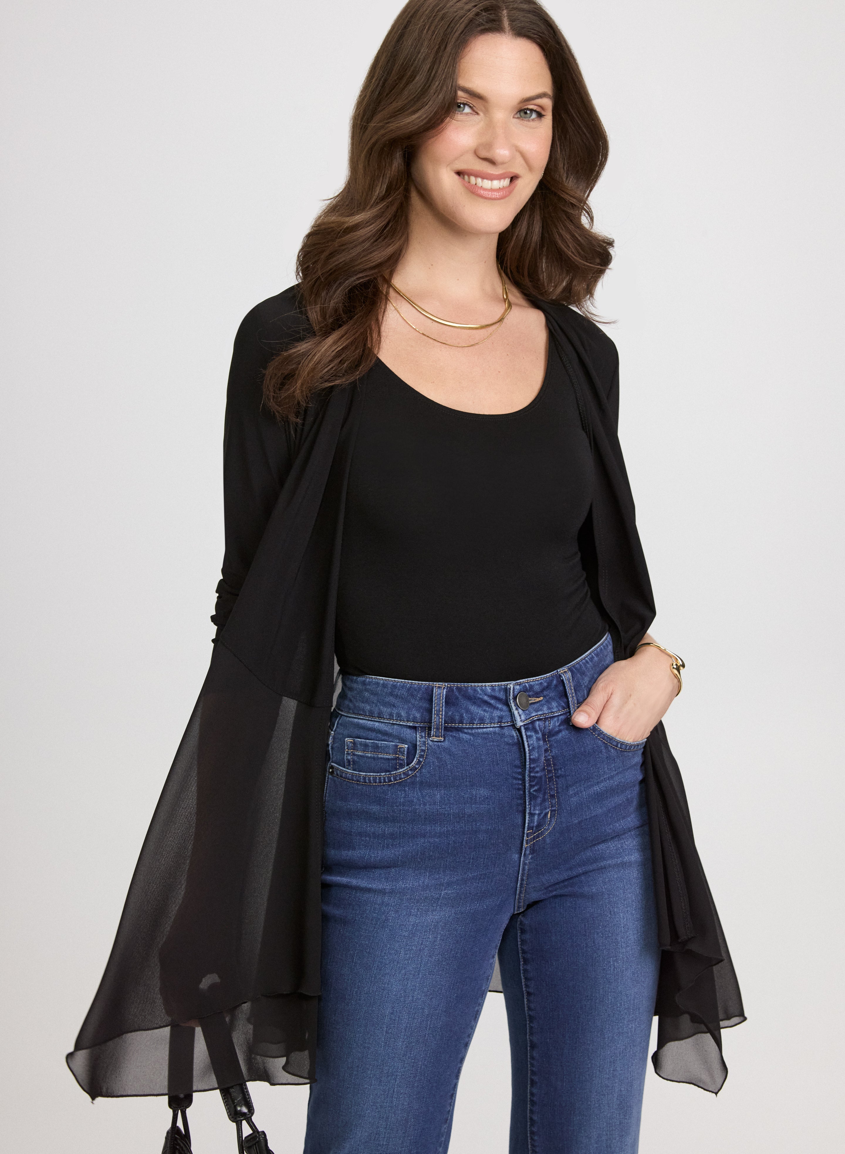 Sheer Open-Front Cover-Up