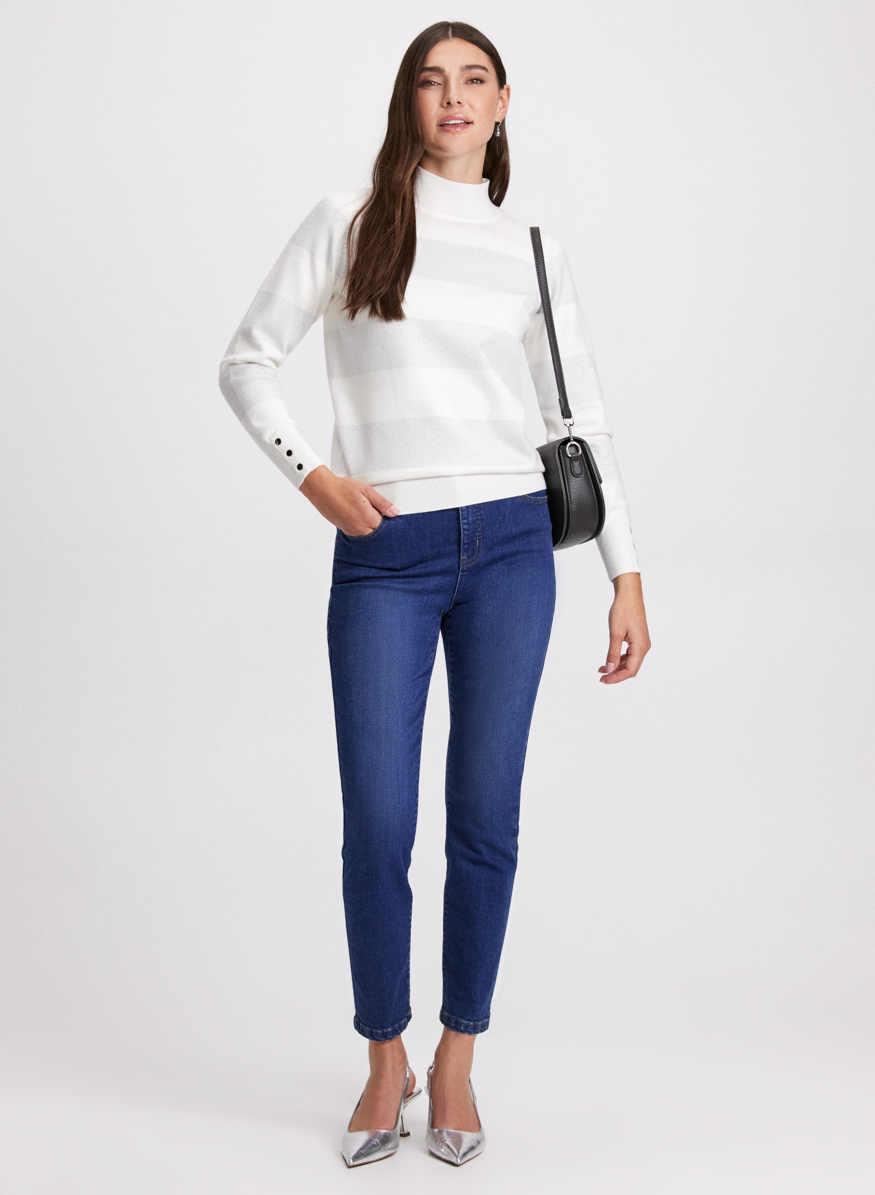 Stripe Lurex Sweater