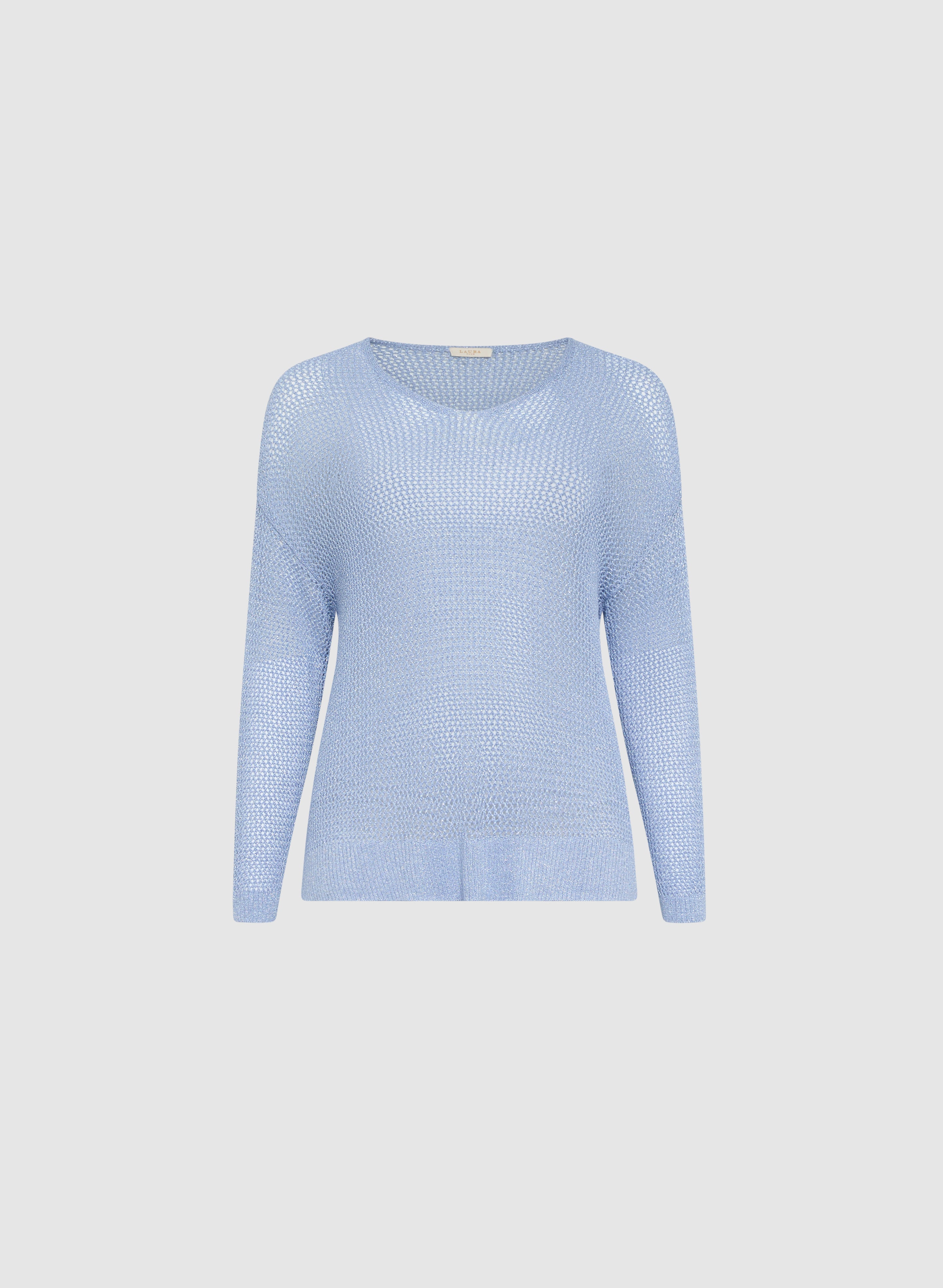 Glitter Knit Open Weave Sweater