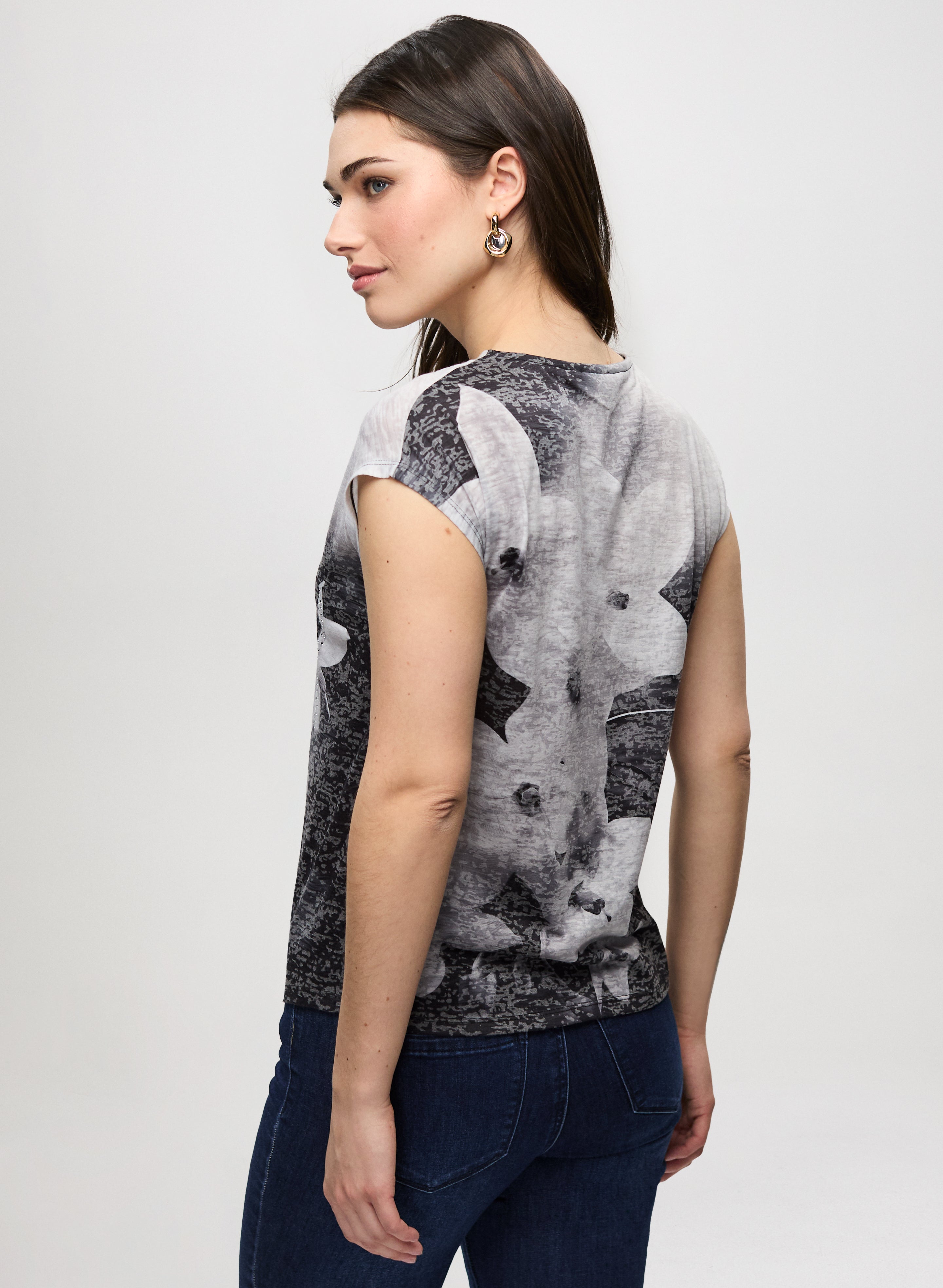 Drop-Shoulder Printed Tee