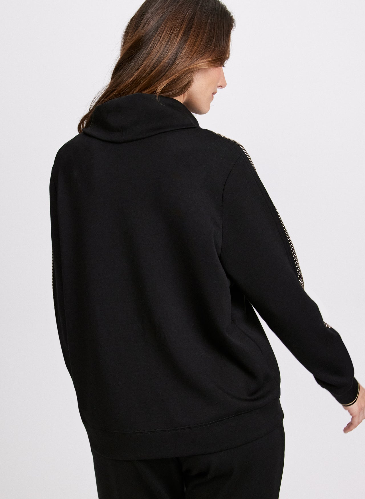 Raised Cowl Neck Top