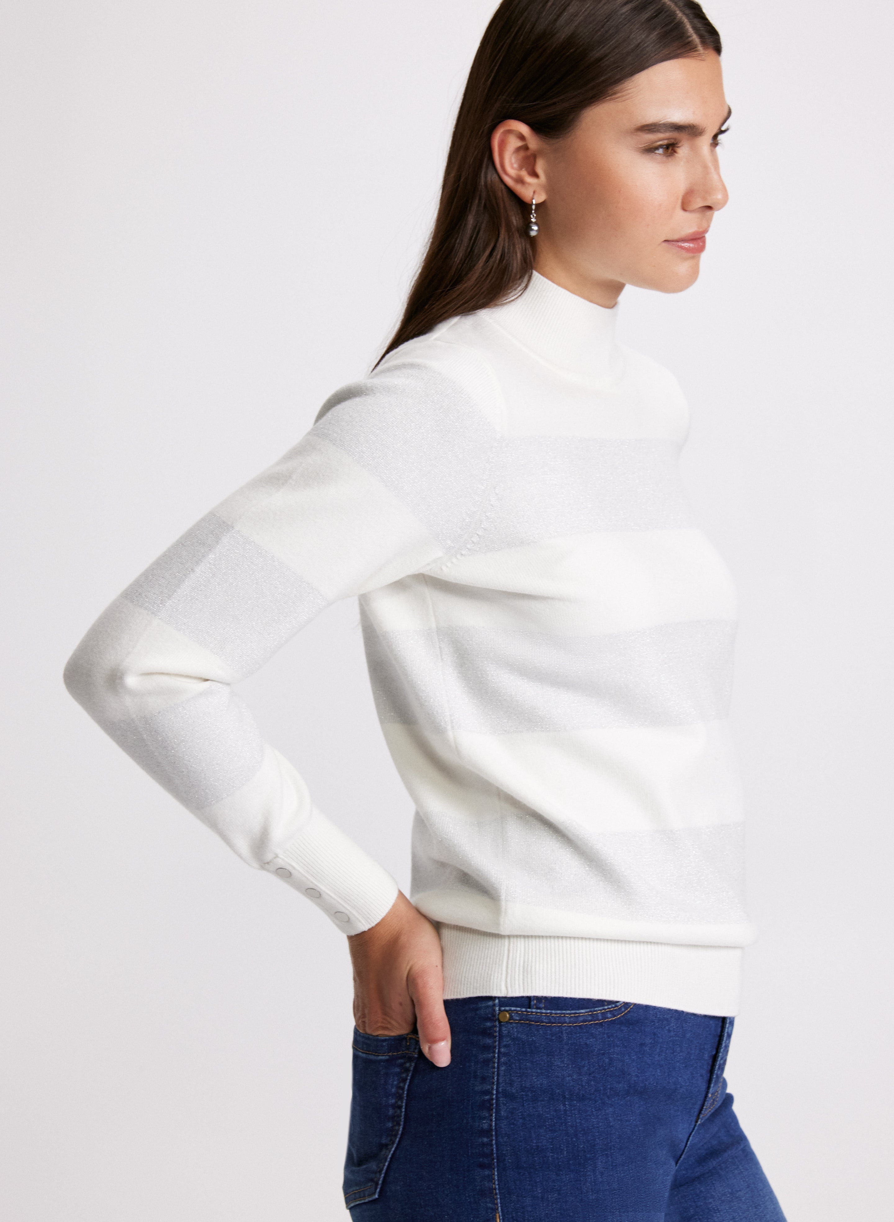 Stripe Lurex Sweater