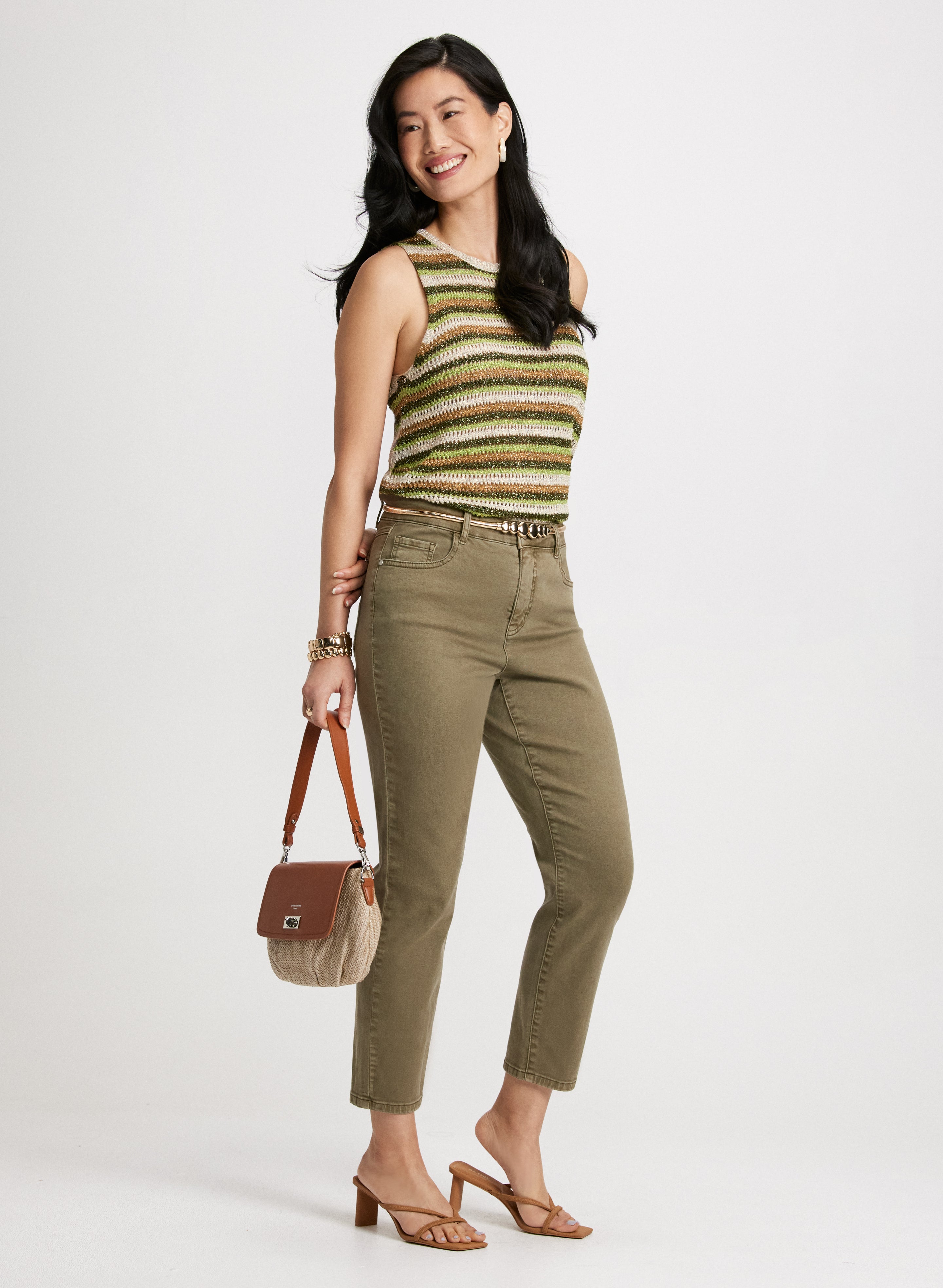 High Rise Slim Leg Jeans