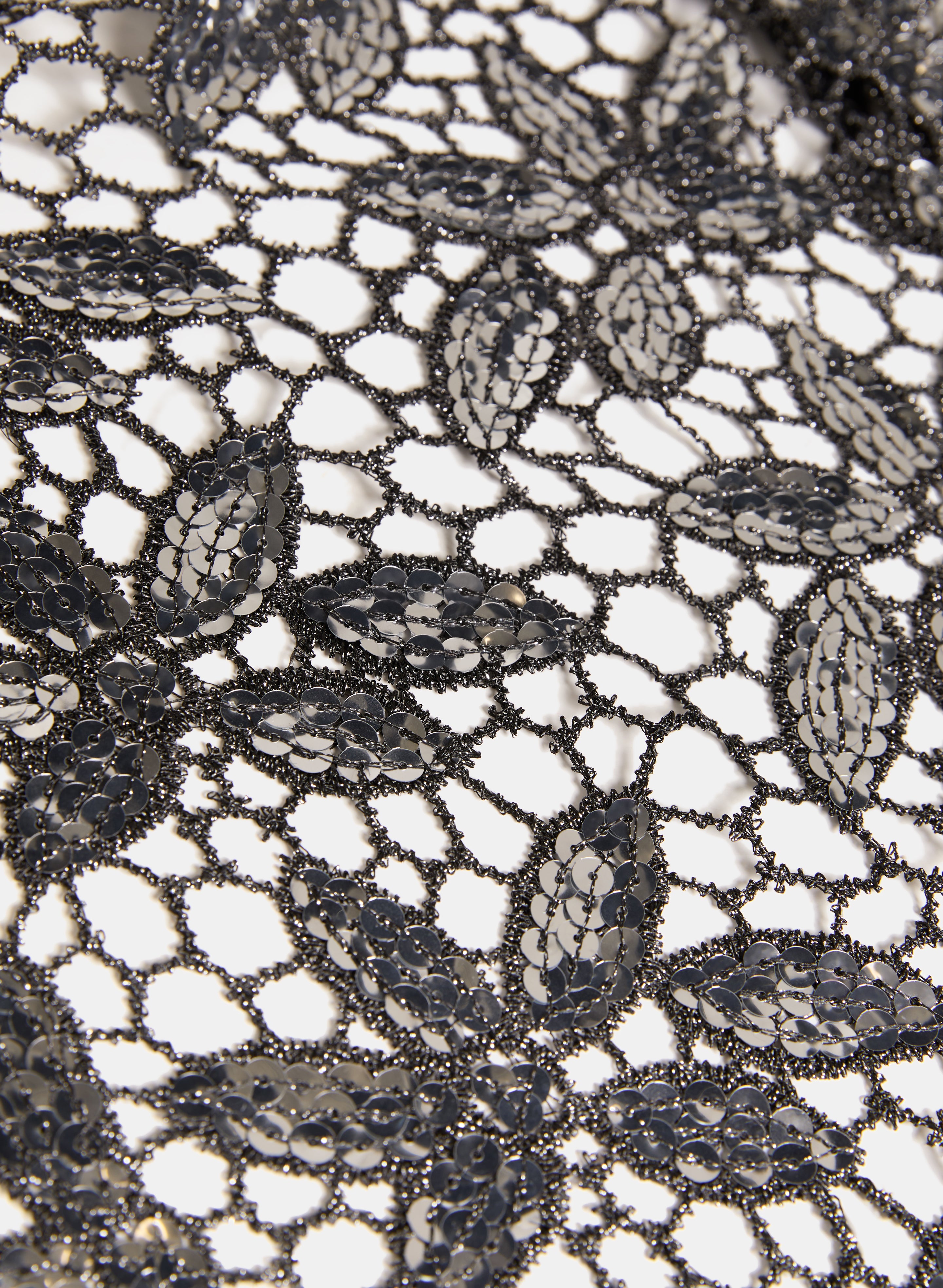 Embellished Floral Open-Work Wrap