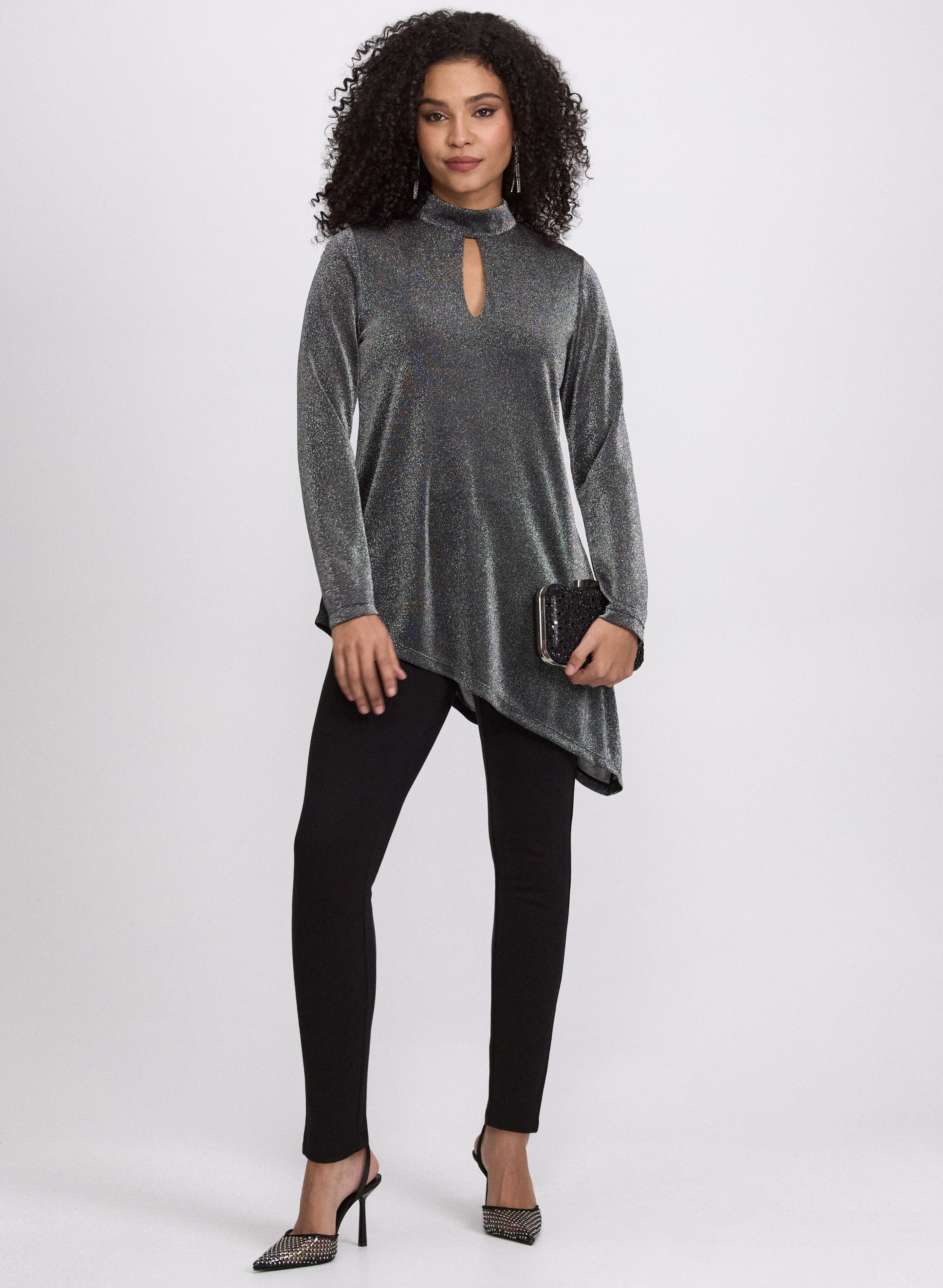 Metallic Asymmetrical Tunic