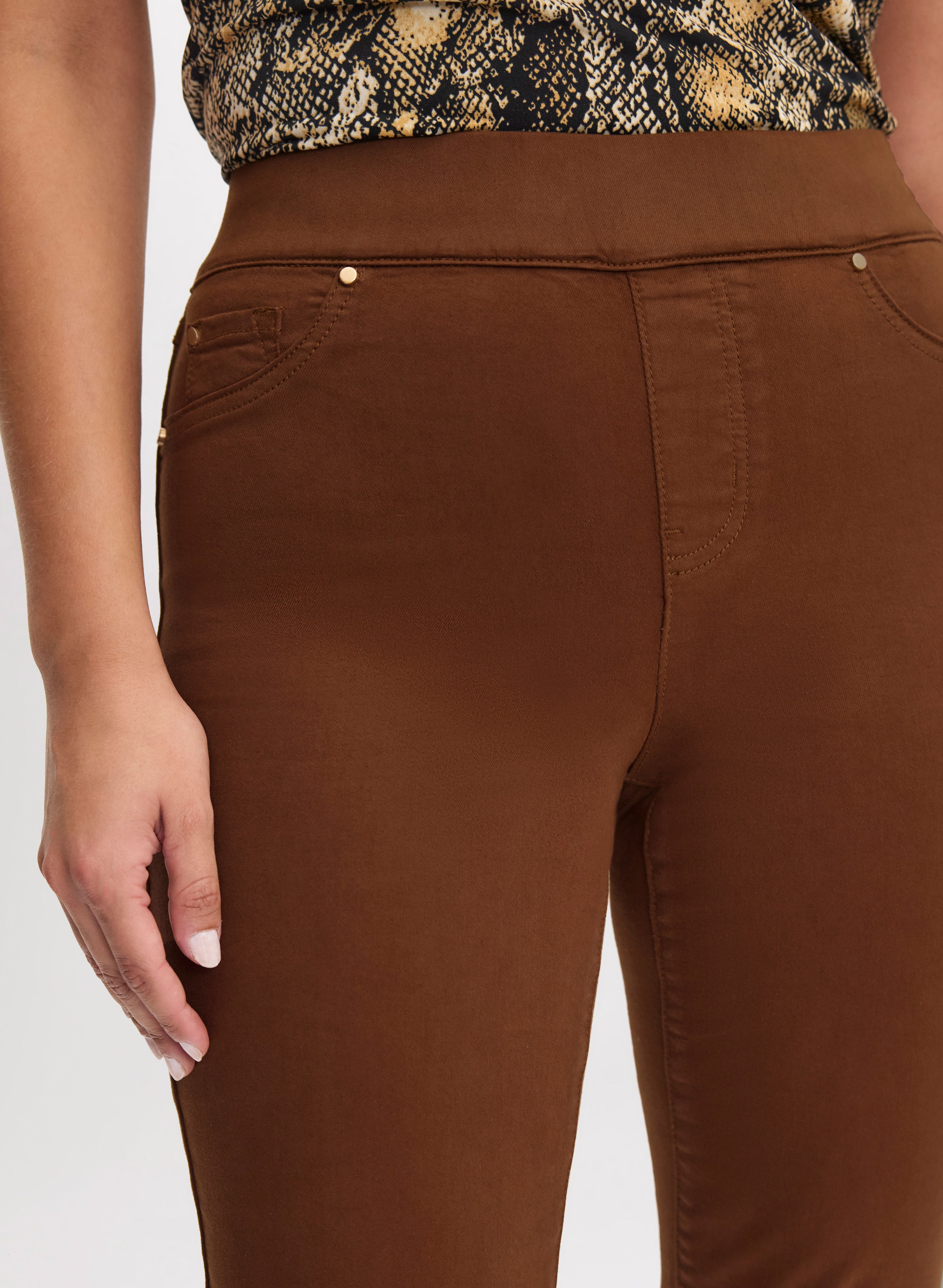 Pull-On Straight Leg Jeans